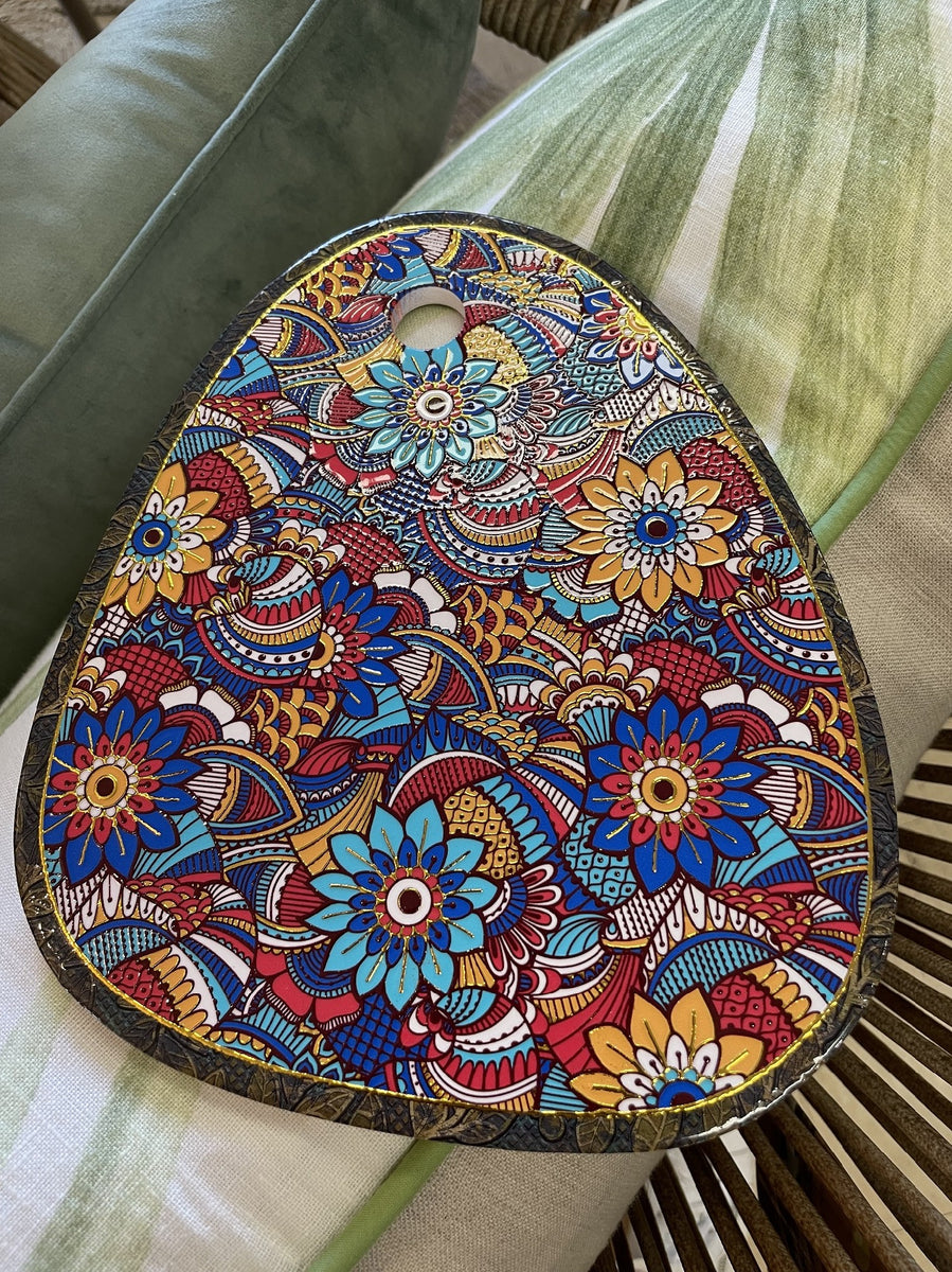 BALZAC TRIVET OVAL RED BLUE ORANGE – Poyntons Nursery